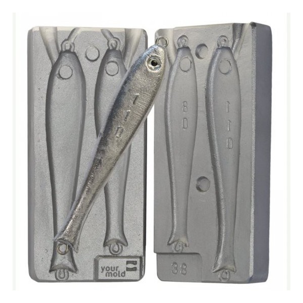 Plombs 80-110g Moule à Plombs Double Pyramide Portugais 80-110g - Modèle MOU155 Avec Attaches A1 ...