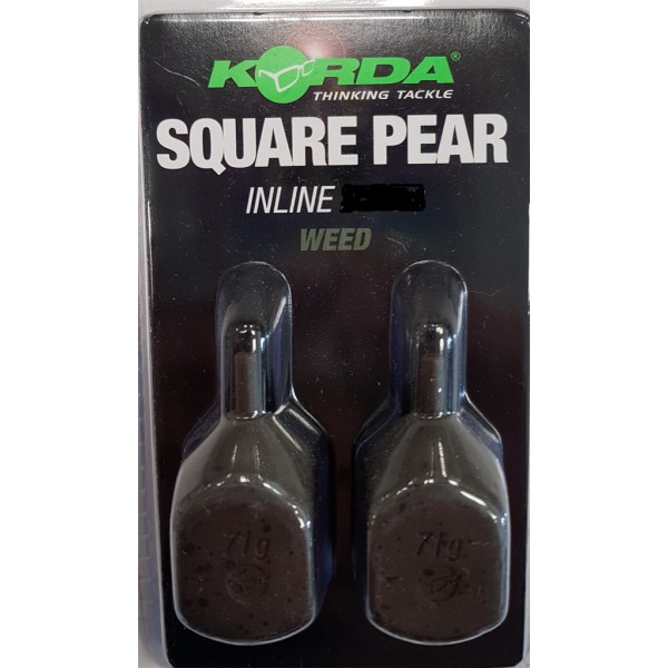 Plombs KORDA Square Pear Inline 4 oz - 112 grs Blister (2 pcs) WEED